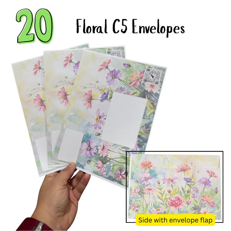 Gorgeous Floral Themed C5 Envelopes for Stationers, Happy Mailers ...