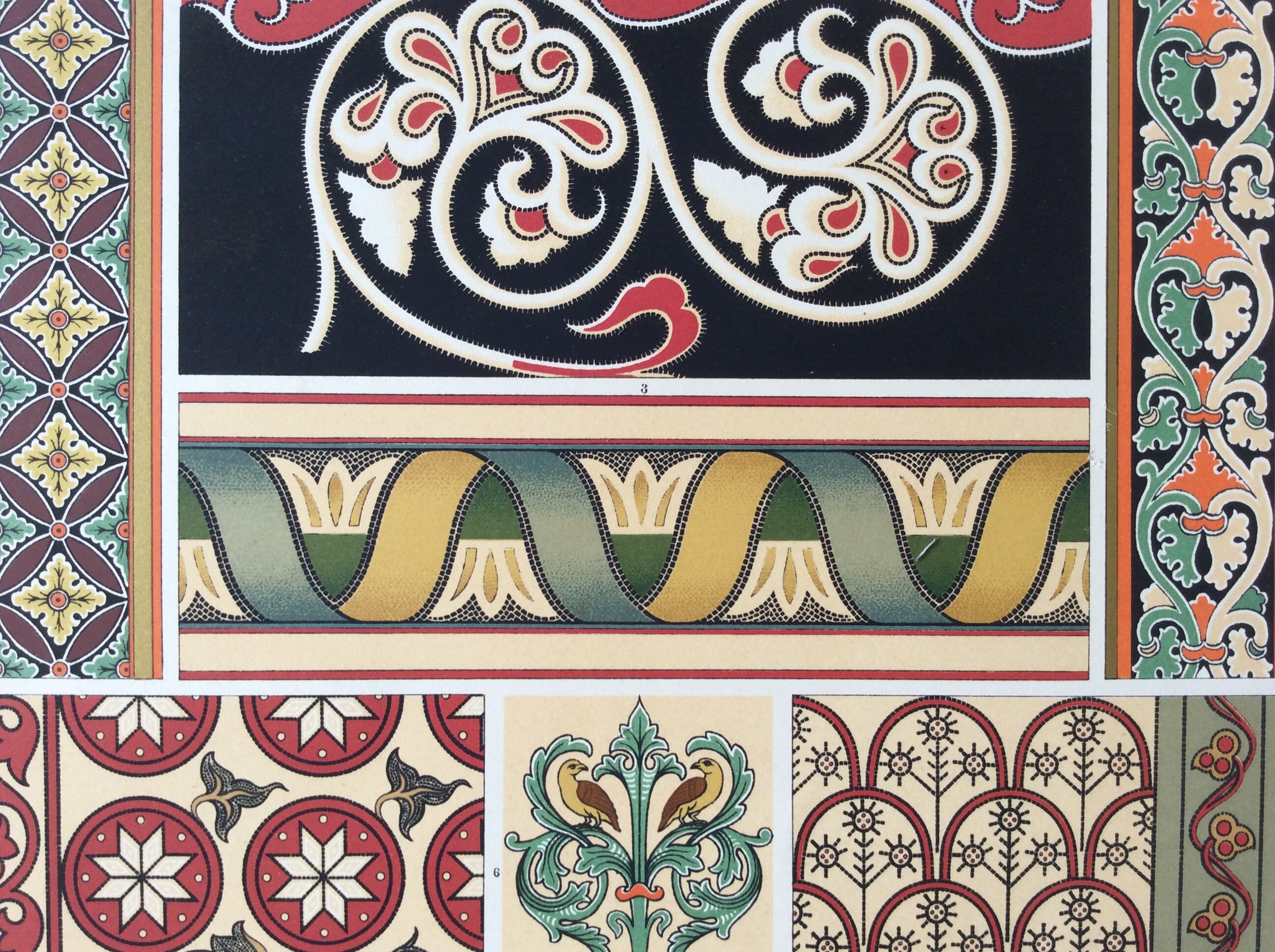1885 L’ornement Polychrome Decorative Antique Chromolithograph Middle ...