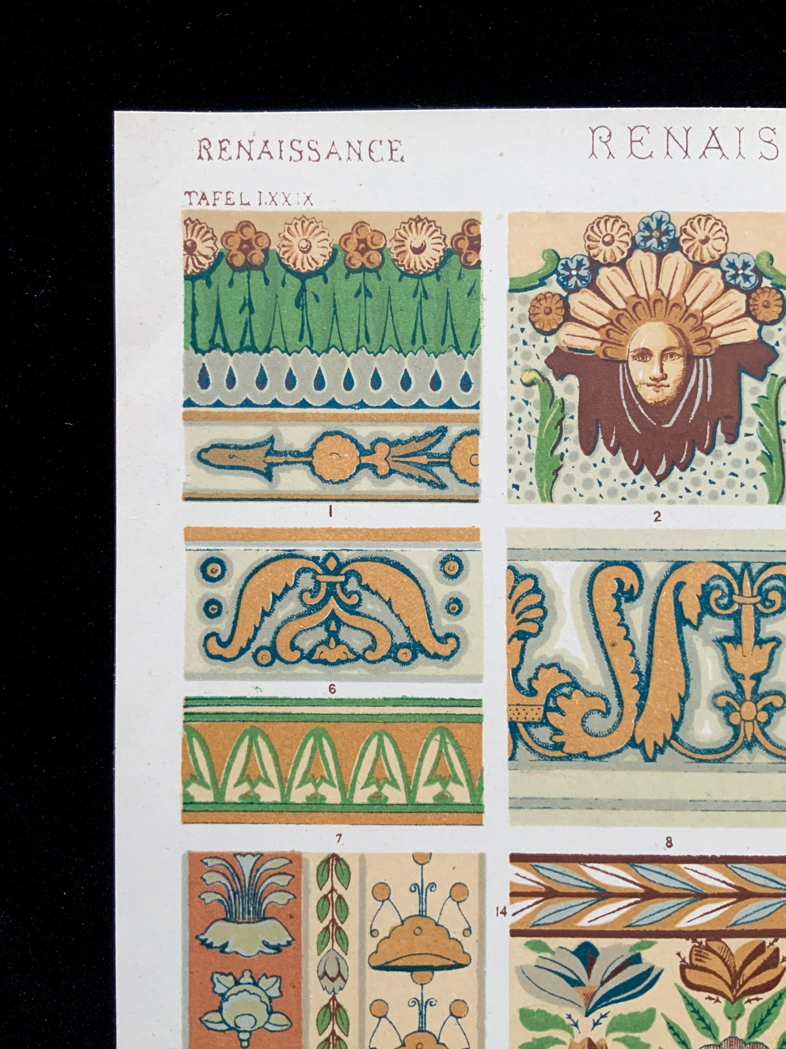 RENAISSANCE Antique Print 1856 DECORATIVE Art Chromolithograph ...