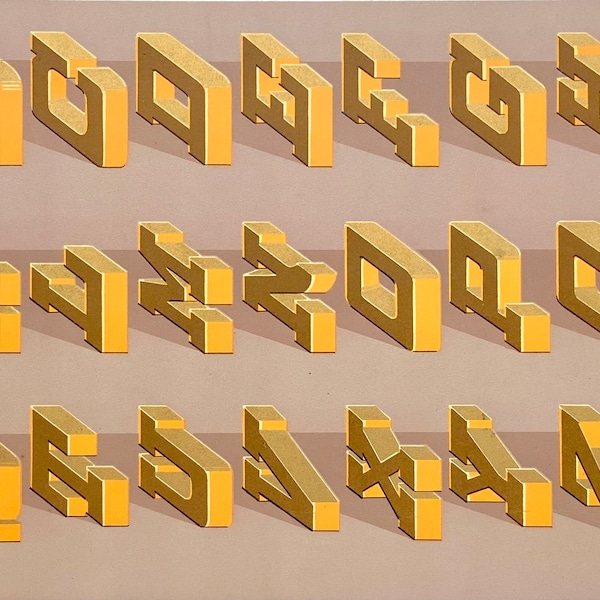 Gold Typography - Etsy