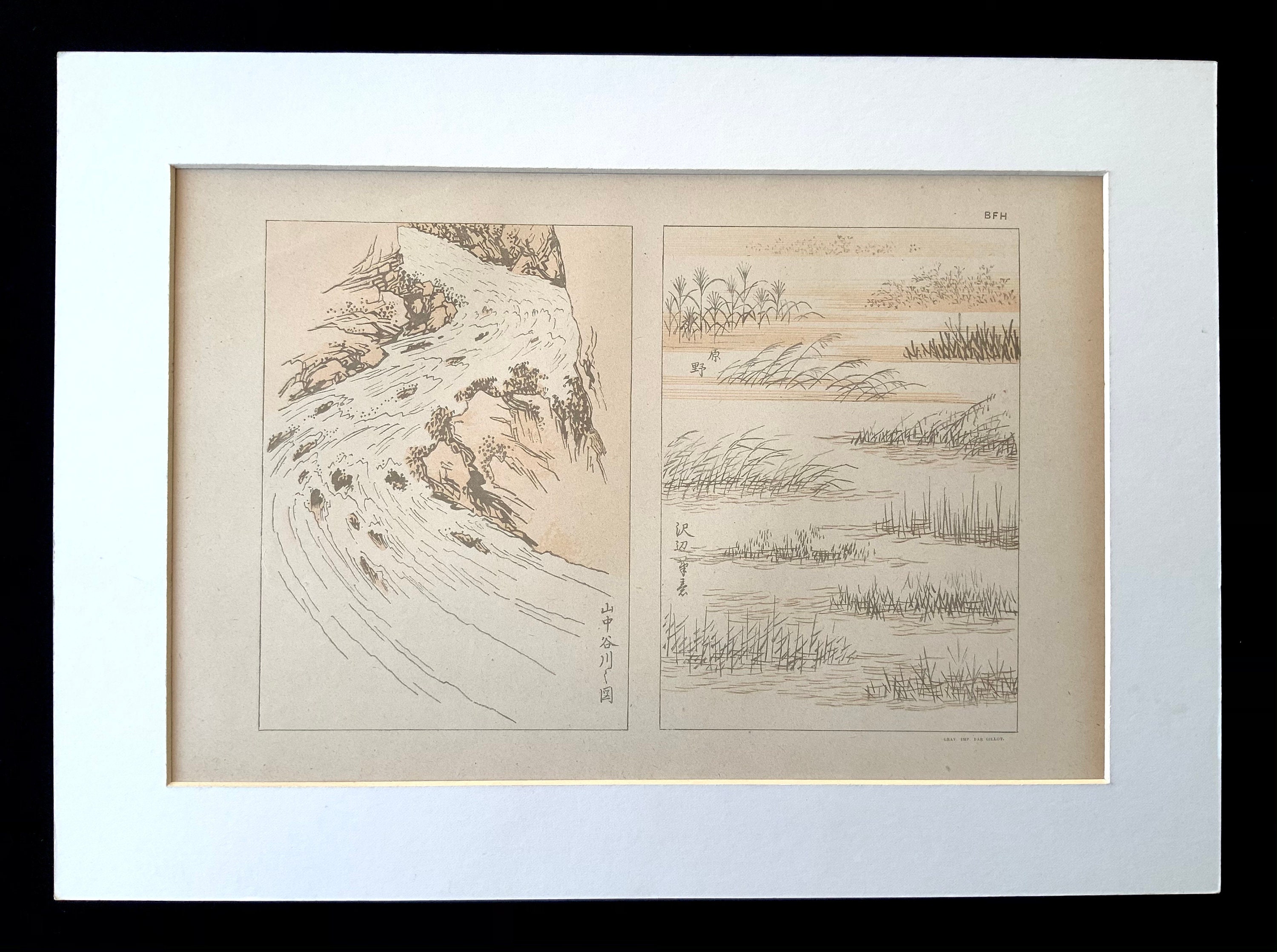 Rare Artistic Japan Lithograph 1889 Japanese Art Two Sketches - Etsy ...