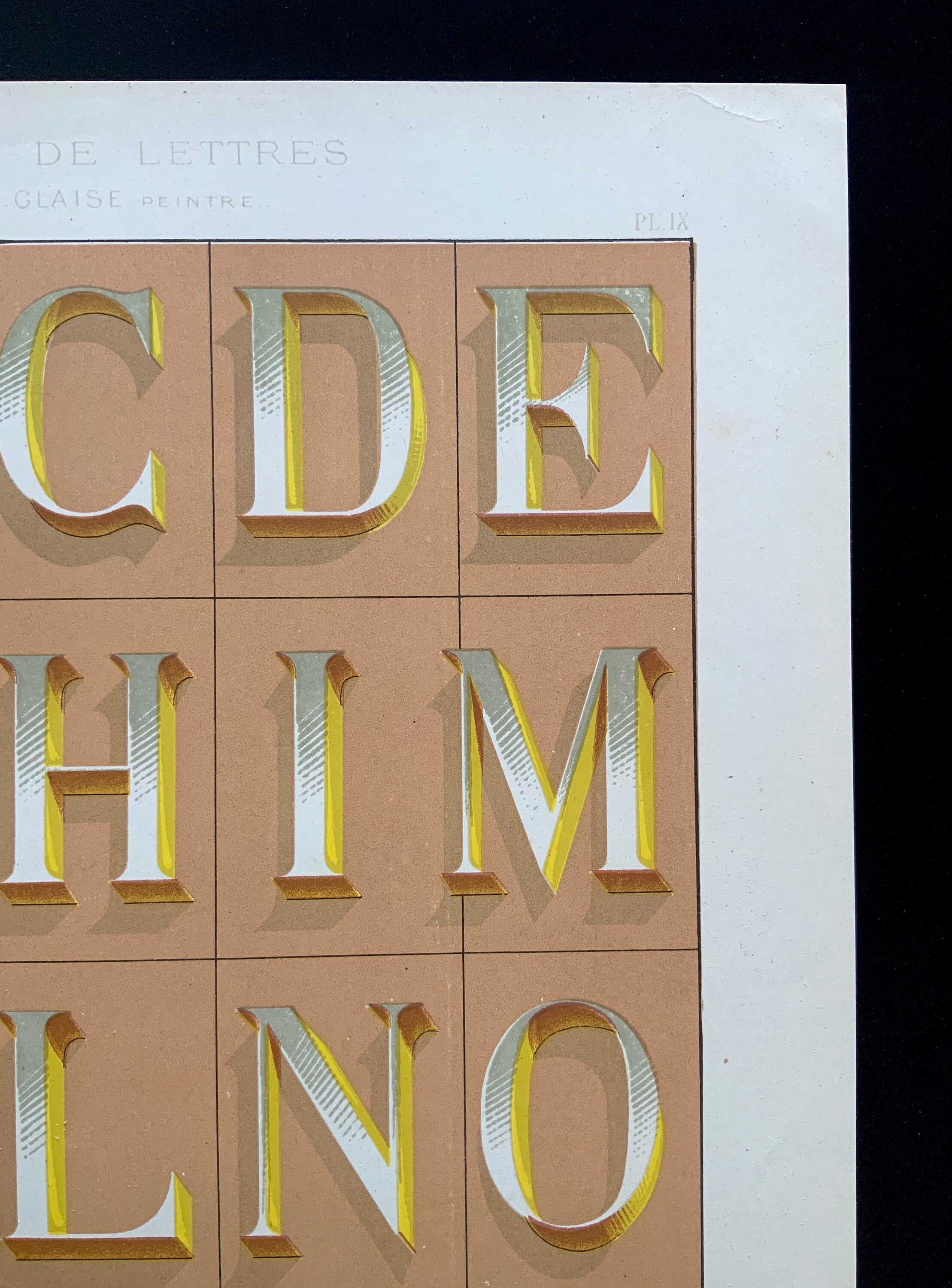 Rare 1900 TYPOGRAPHY ALPHABET Chromolithograph Antique Print - Etsy