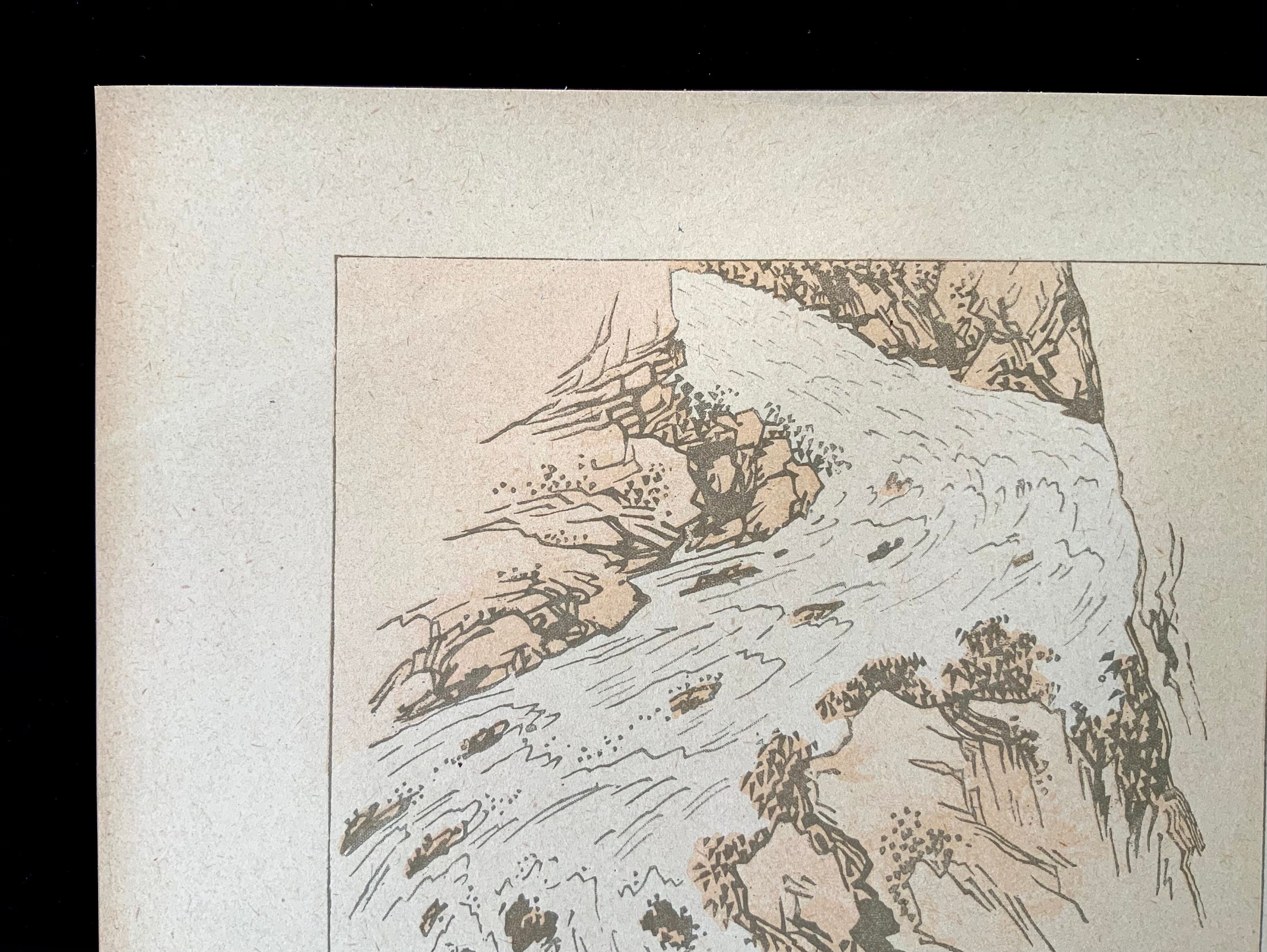 Rare Artistic Japan Lithograph 1889 Japanese Art Two Sketches by Keisai ...