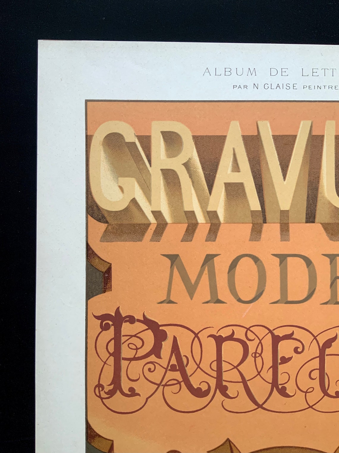 Rare 1900 TYPOGRAPHY ALPHABET Chromolithograph Antique Print - Etsy