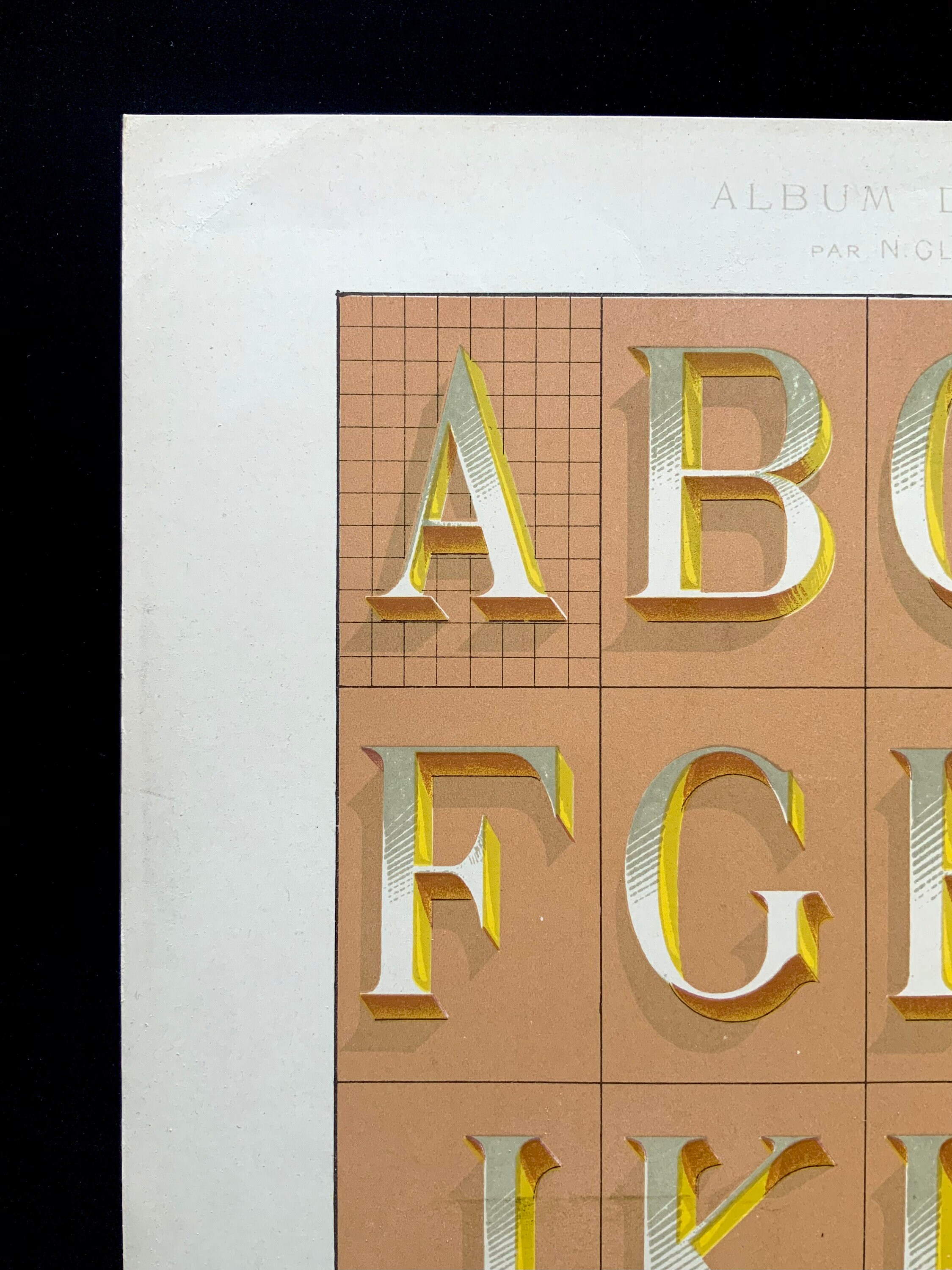 Rare 1900 TYPOGRAPHY ALPHABET Chromolithograph Antique Print - Etsy