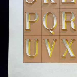 Rare 1900 TYPOGRAPHY ALPHABET Chromolithograph Antique Print Folio ...