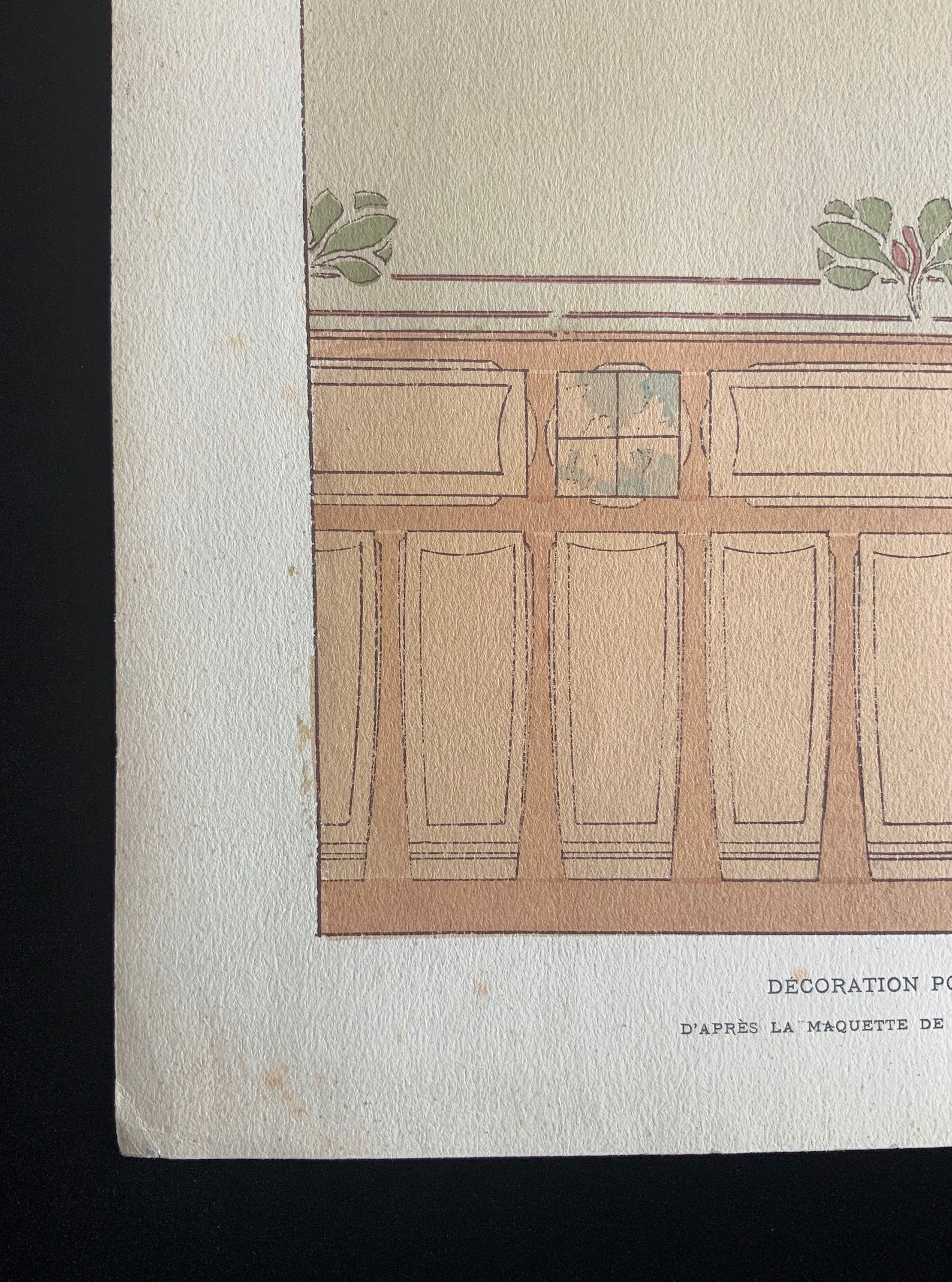 Rare 1911 Original ART NOUVEAU Restaurant Decoration French Pochoir ...
