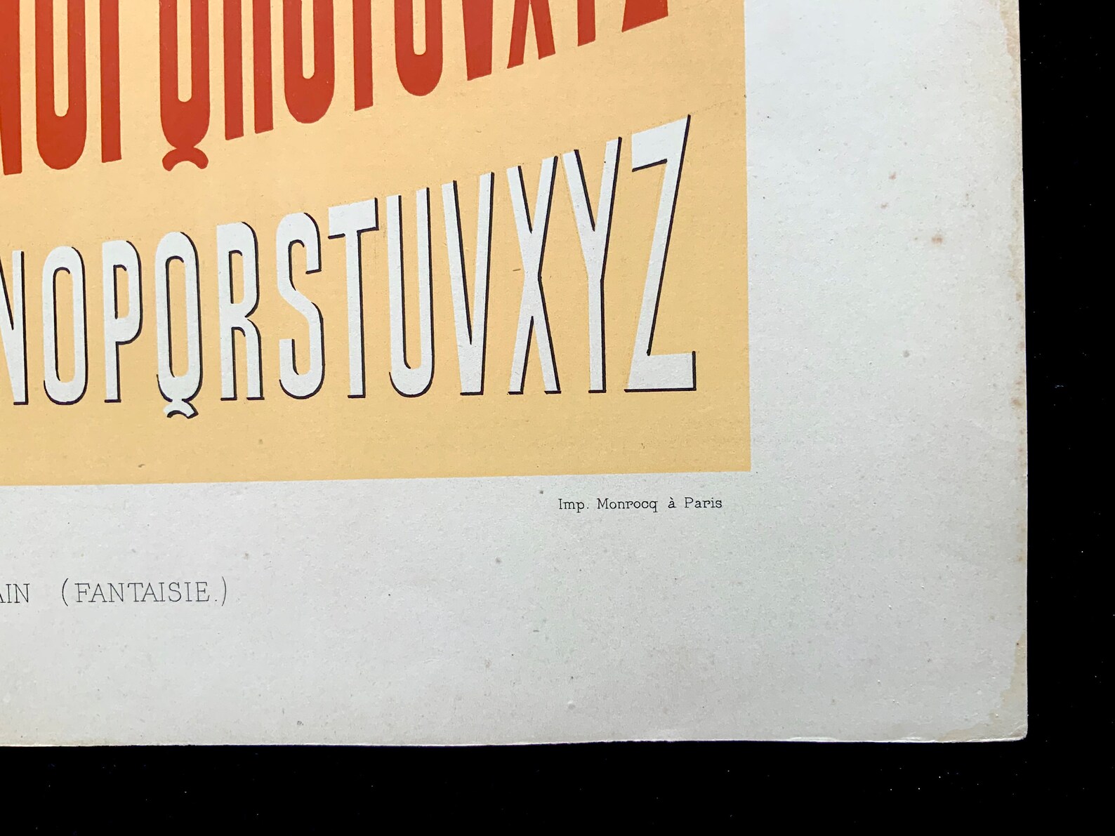 Rare 1885 TYPOGRAPHY ALPHABET Chromolithograph Antique Print Folio ...