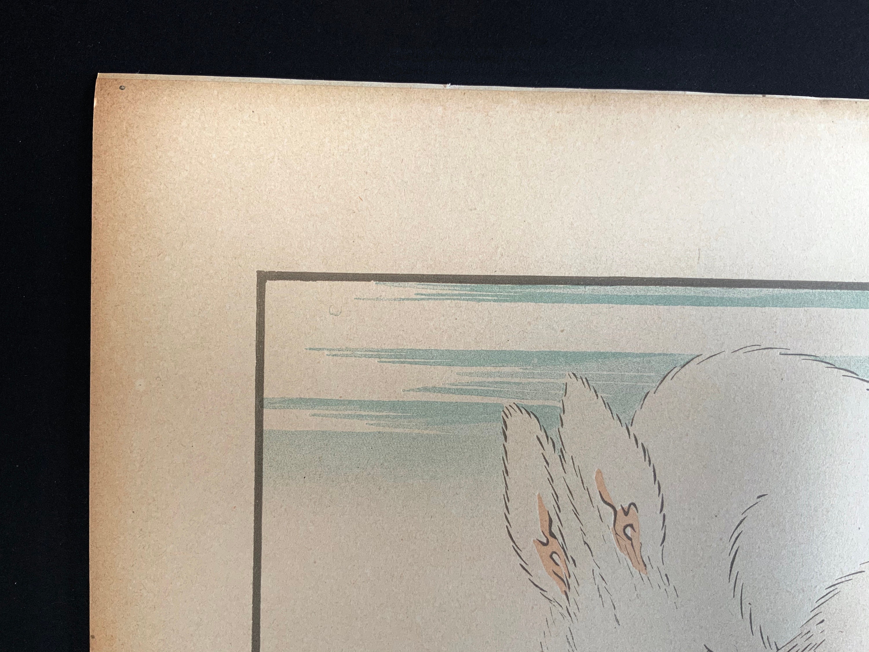 Artistic Japan HARES by HOKUSAI Lithograph 1889 Japonisme Japanese Art ...