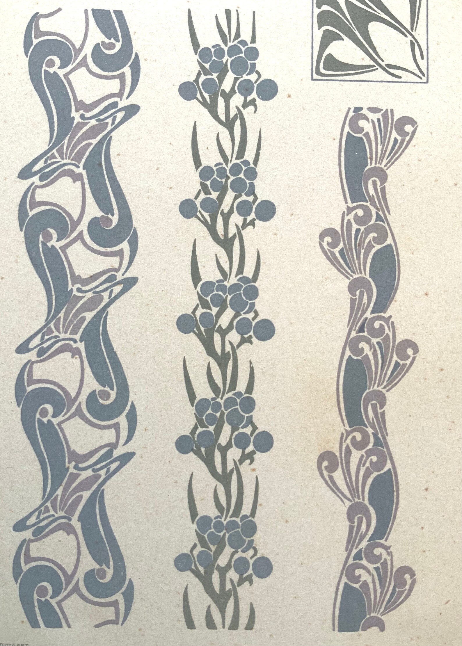 Antique 1907 JUGENDSTIL Colour Lithograph German Folio Plate Art ...