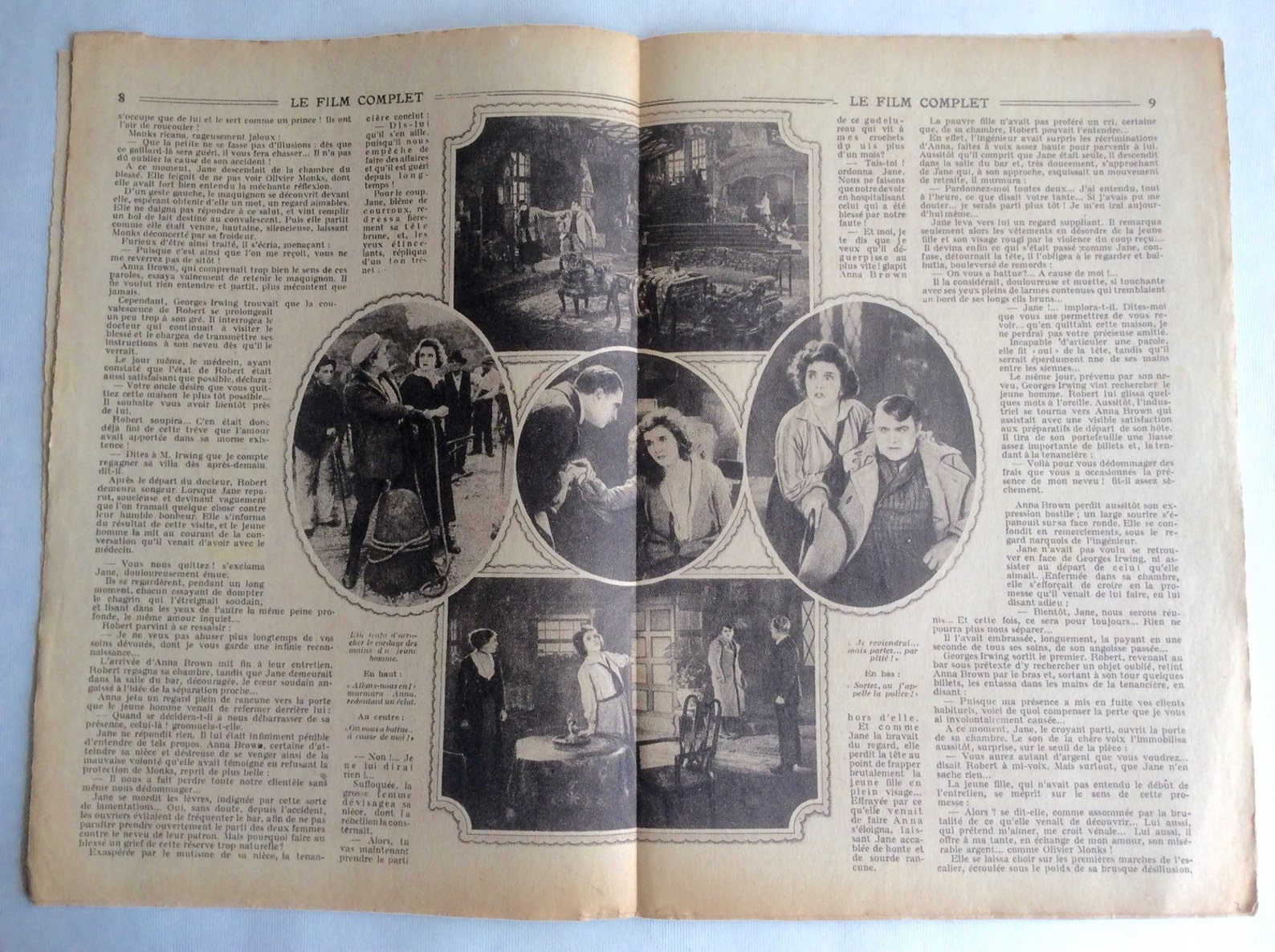 Antique French Film Magazine 1920s Le Film Complet Silent Film FIGHT - Etsy