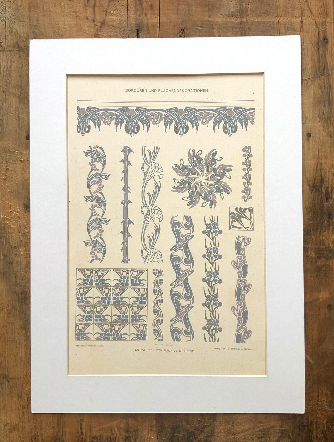 Antique 1907 JUGENDSTIL Colour Lithograph German Folio Plate Art ...