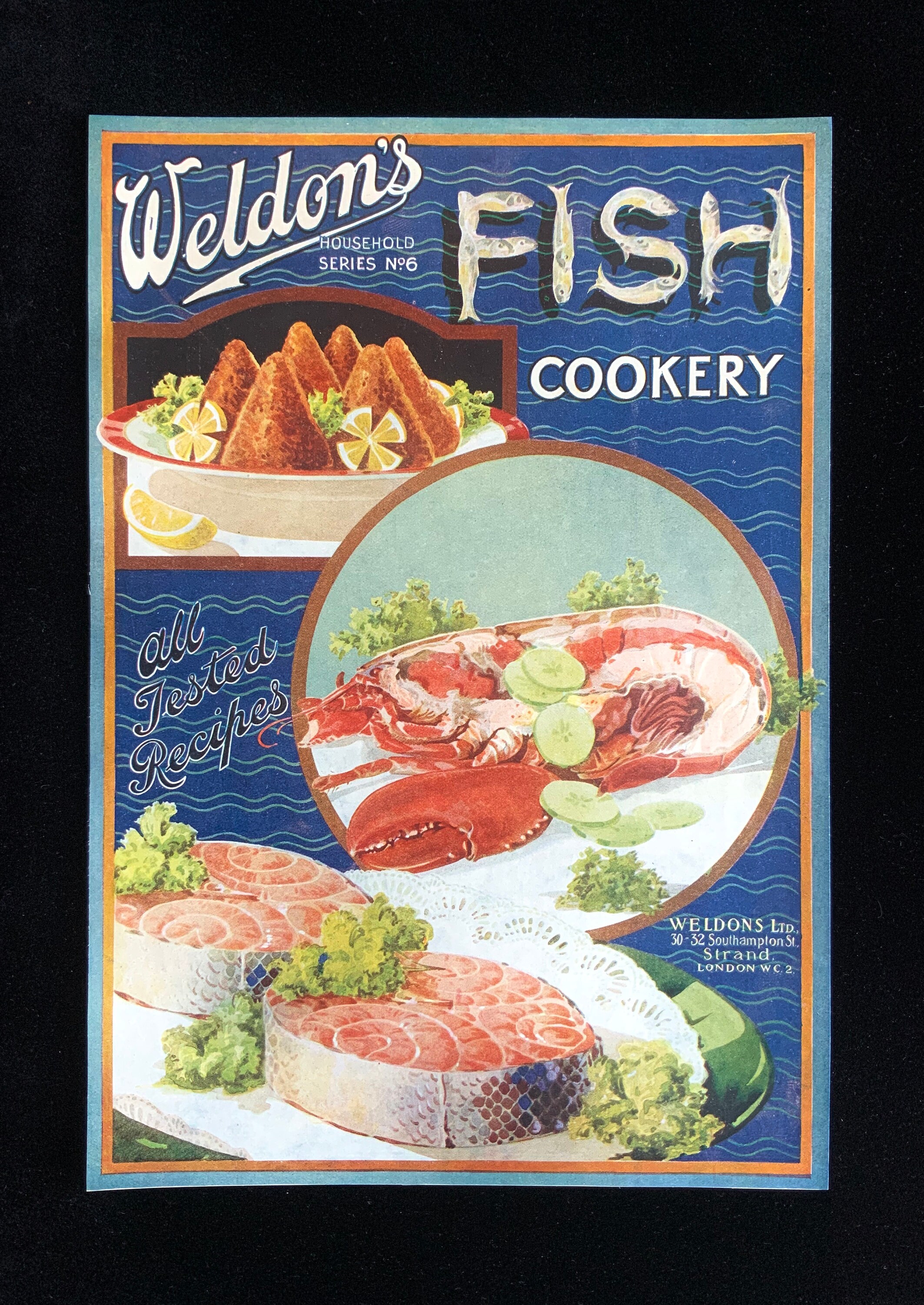 Vintage 1930s FISH DISHES Weldons Household Series Cover Image Ad ...