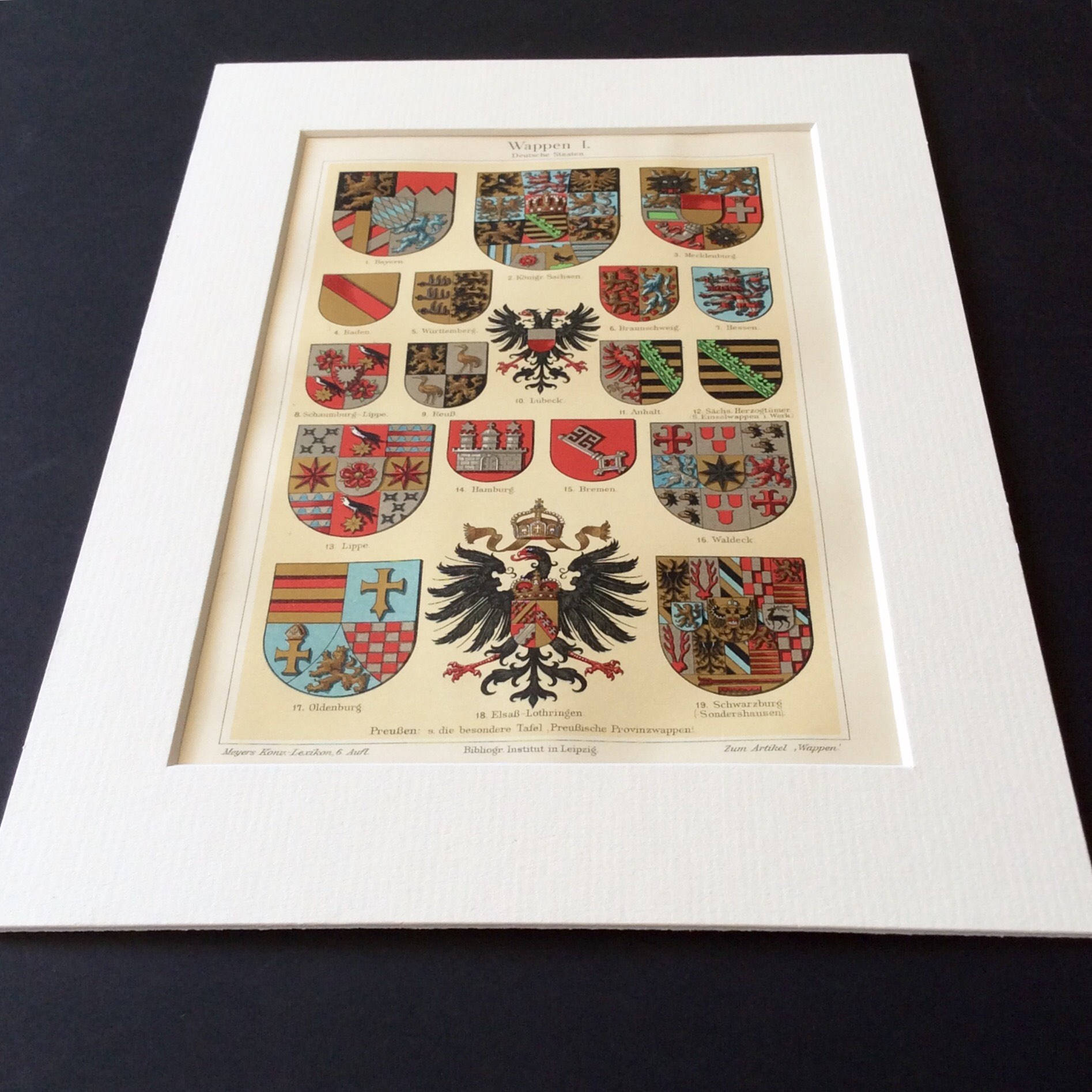 Antique Print 1890s German Print Victorian Colour Chromolithograph ...