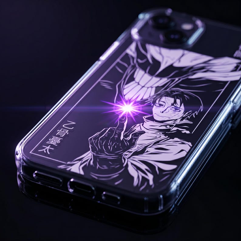 Anime Line Art | Clear Case | iPhone & Samsung | Fits 13 14 15 16 17 ...