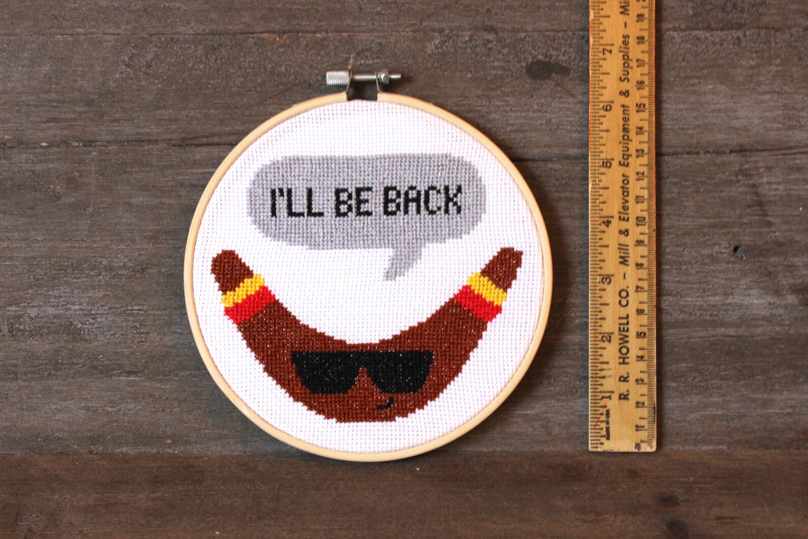 Boomerang Cross Stitch, Funny Framed Embroidery Hoop Art - Etsy