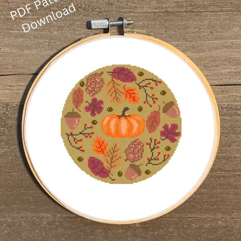 Fall Cross Stitch Pattern - Etsy