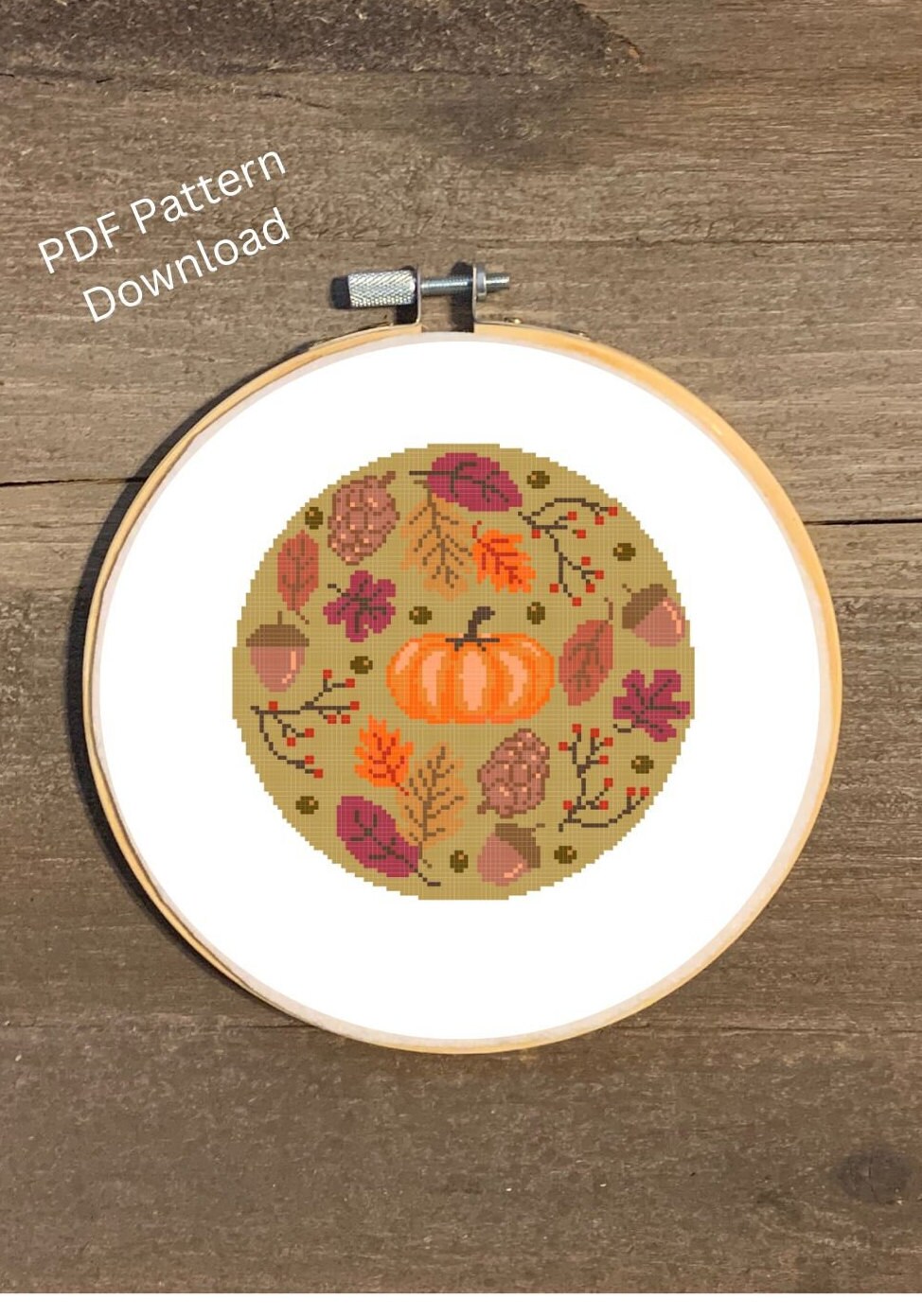 Fall Cross Stitch Pattern Autumn Counted Cross Stitch Chart - Etsy