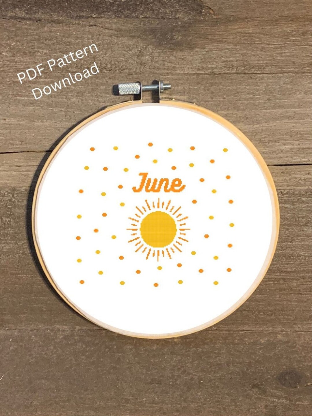 PDF DIGITAL DOWNLOAD "june" Cross Stitch Chart Summer Cross Stitch ...