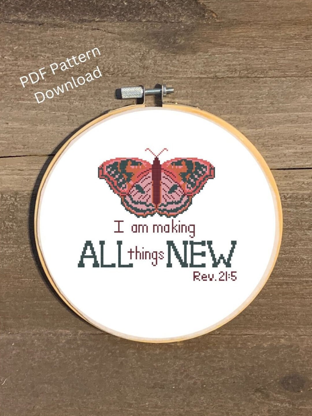PDF DIGITAL DOWNLOAD i Am Making All Things New Rev. 21:5 Cross Stitch ...