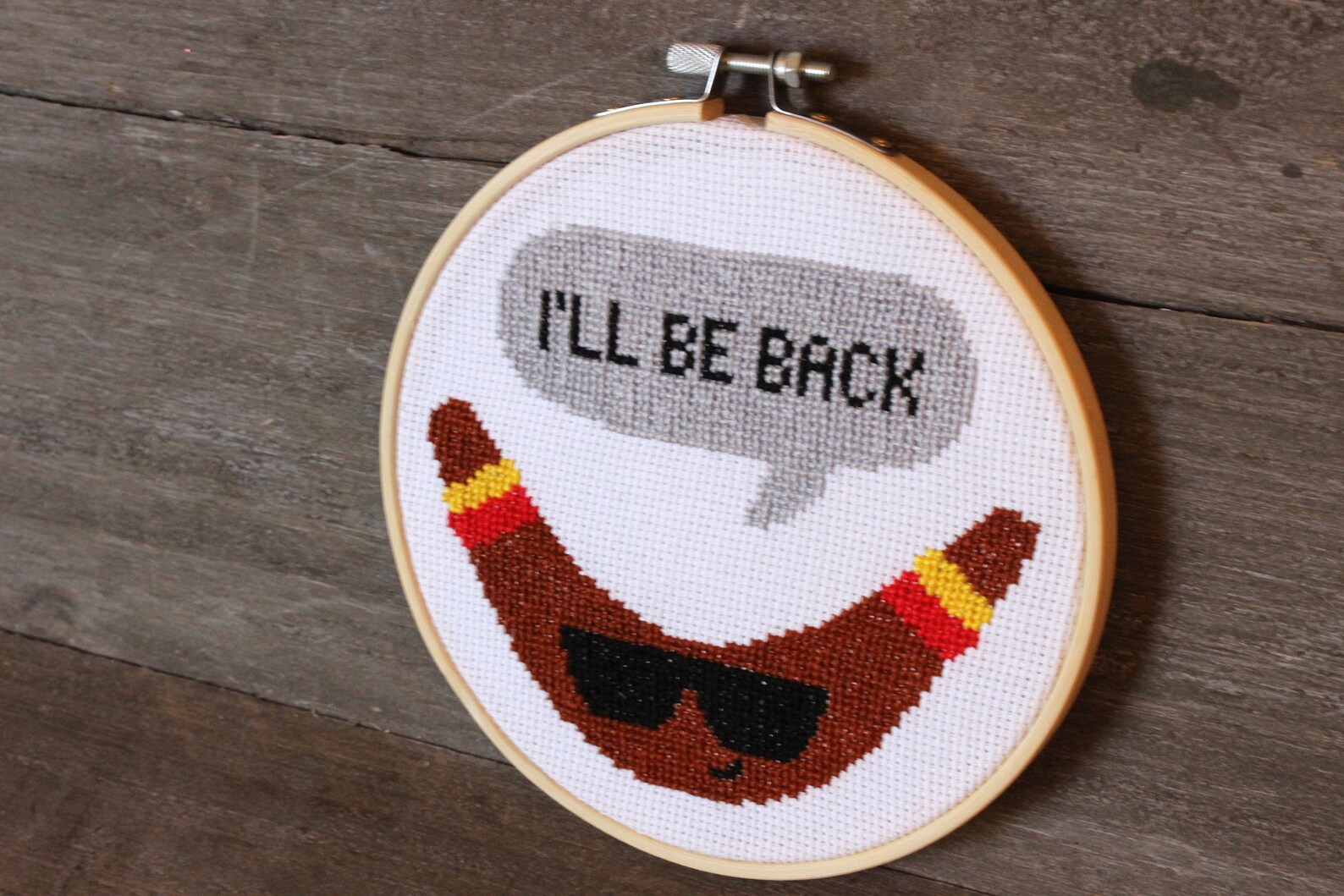 Boomerang Cross Stitch, Funny Framed Embroidery Hoop Art - Etsy