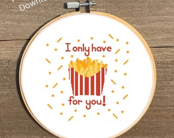 Happy French Fries Digital Cross-stitch Pattern - Etsy