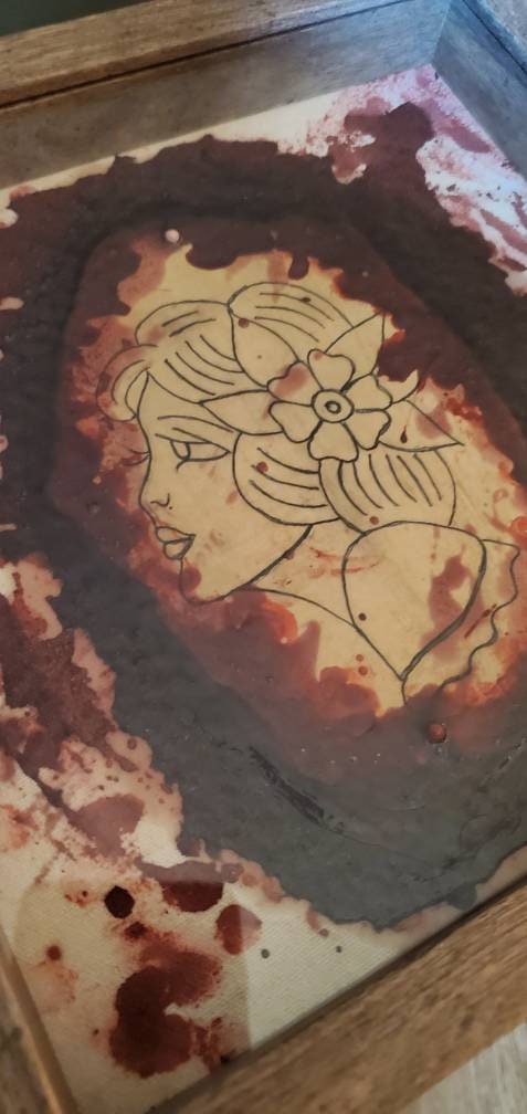 Gory Shadow Box Skinned Tattoo Art Frame - Etsy