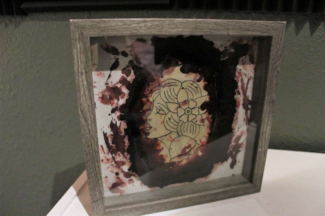 Gory Shadow Box Skinned Tattoo Art Frame - Etsy