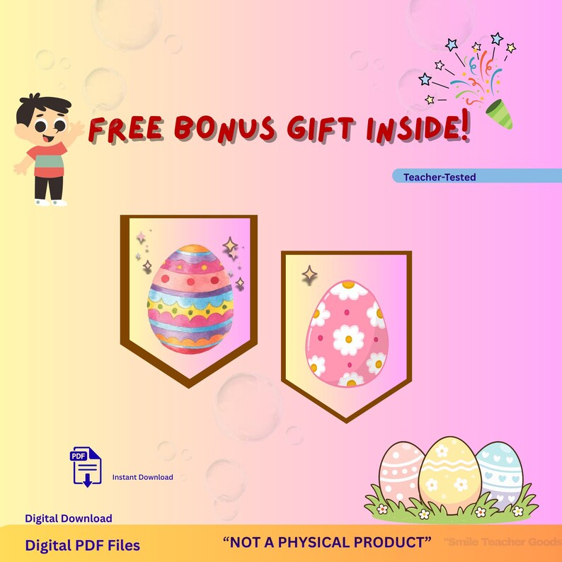 Printable Easter Bunny Banner, Happy Easter Bunting for Classroom ...
