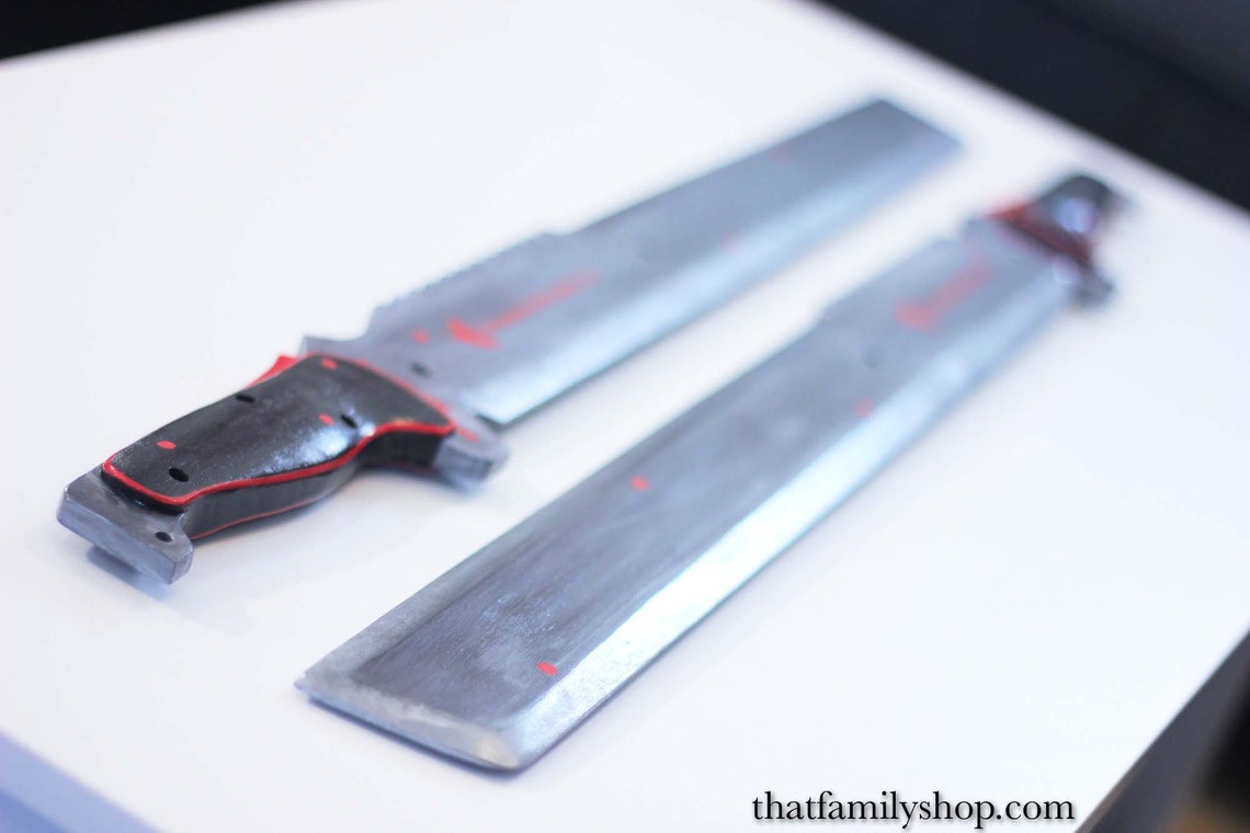Video Game Sword Prop, Replica of Sundowner's Machetes From Metal Gear ...