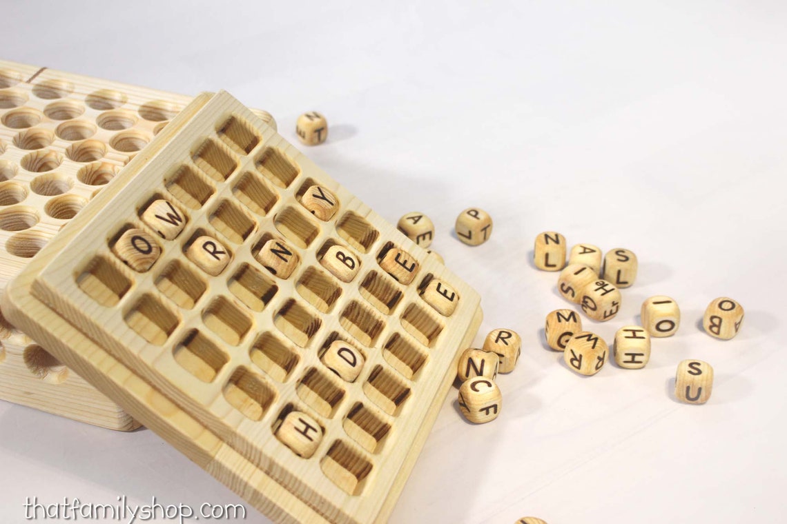 Massive 6x6 SUPER Boggle Wooden Handcrafted Family | Etsy
