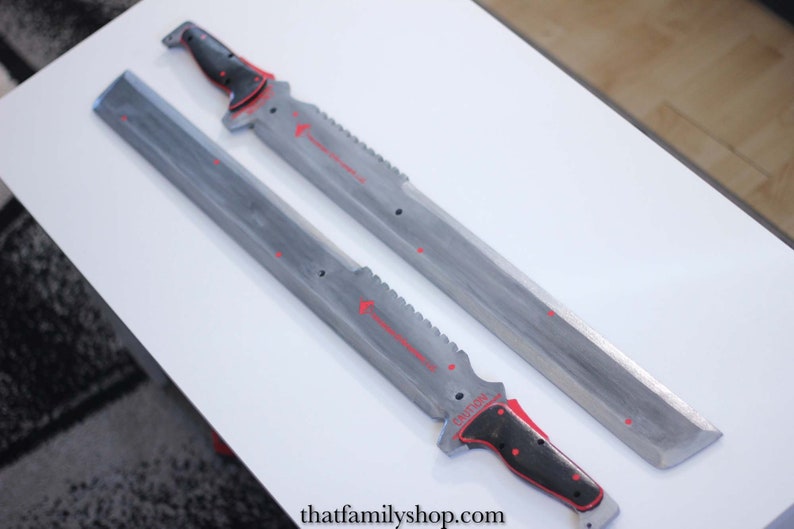 Video Game Sword Prop, Replica of Sundowner's Machetes From Metal Gear ...