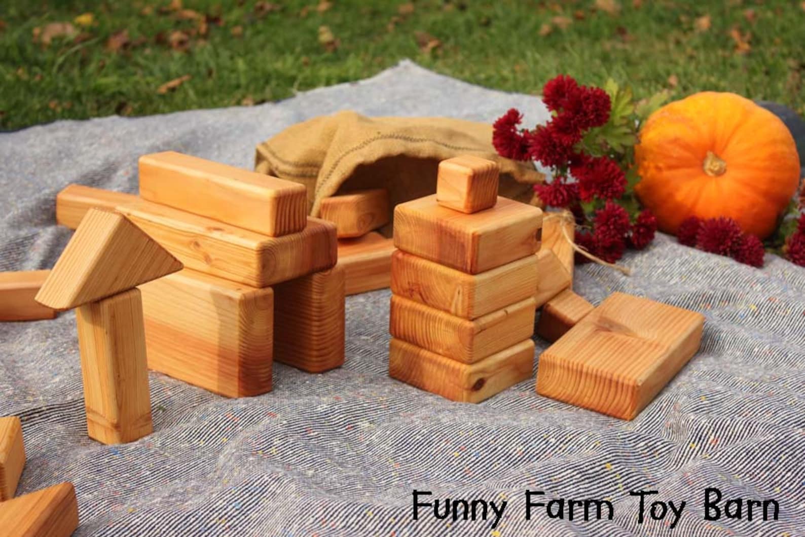 Building Block Set Kids Natural Toys Wooden 28 Piece Set With - Etsy