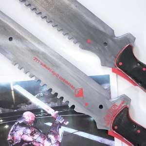 Video Game Sword Prop, Replica of Sundowner's Machetes From Metal Gear ...