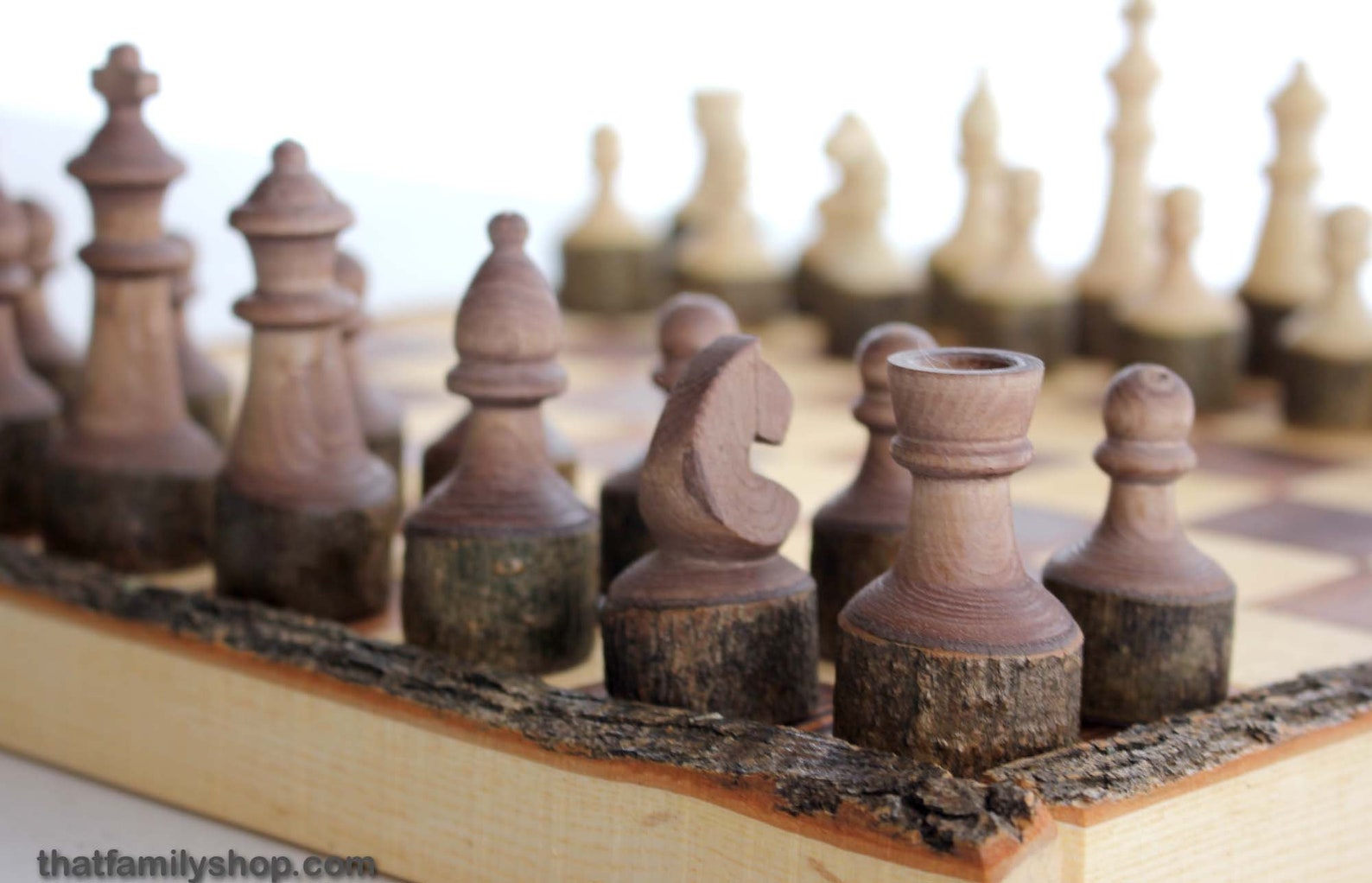 Handmade Rustic Chess Set Rustic Wood Chess Pieces and - Etsy
