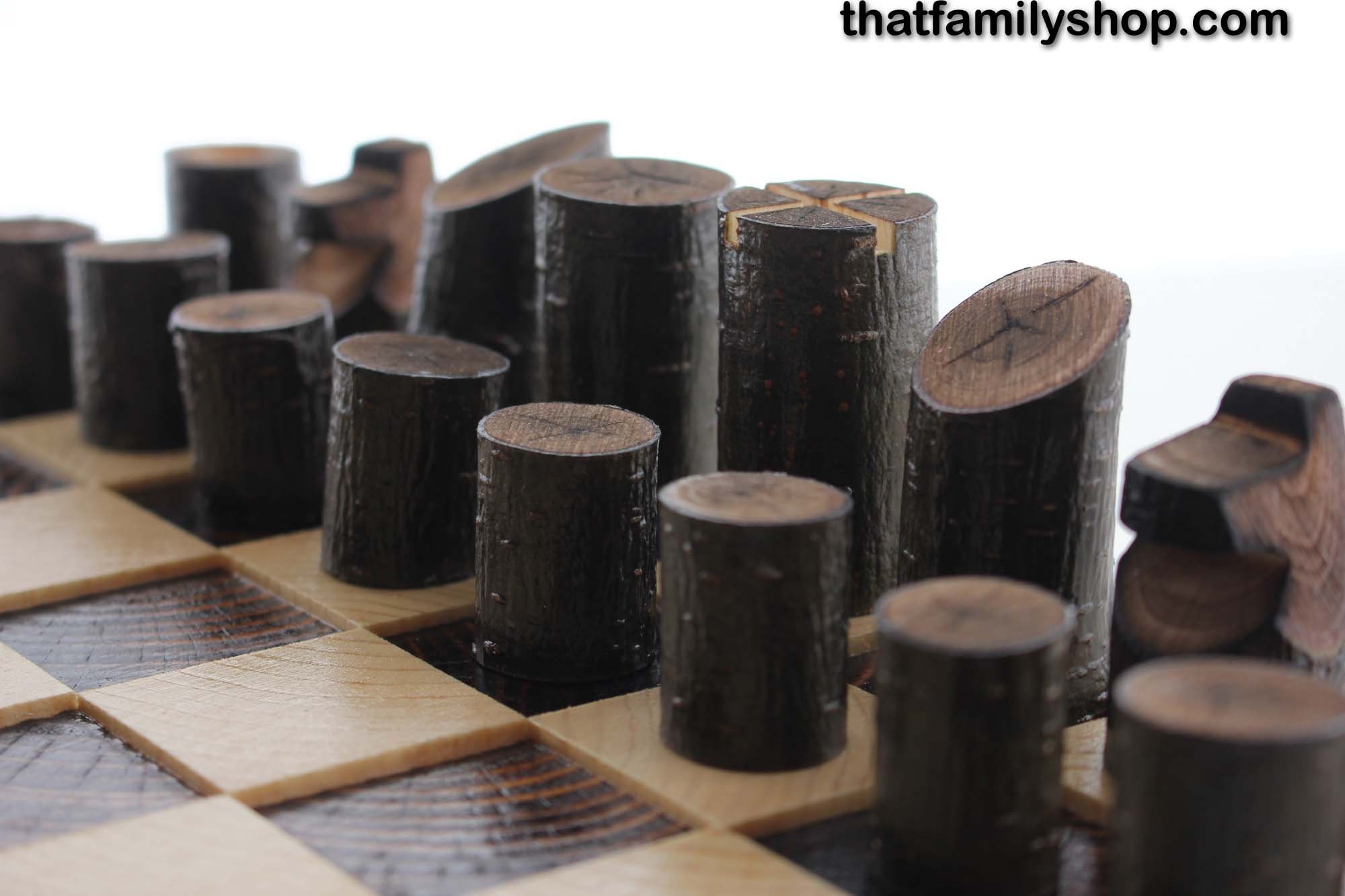 Handcrafted Minimalist Style Log Chess SetUnique Tabletop | Etsy