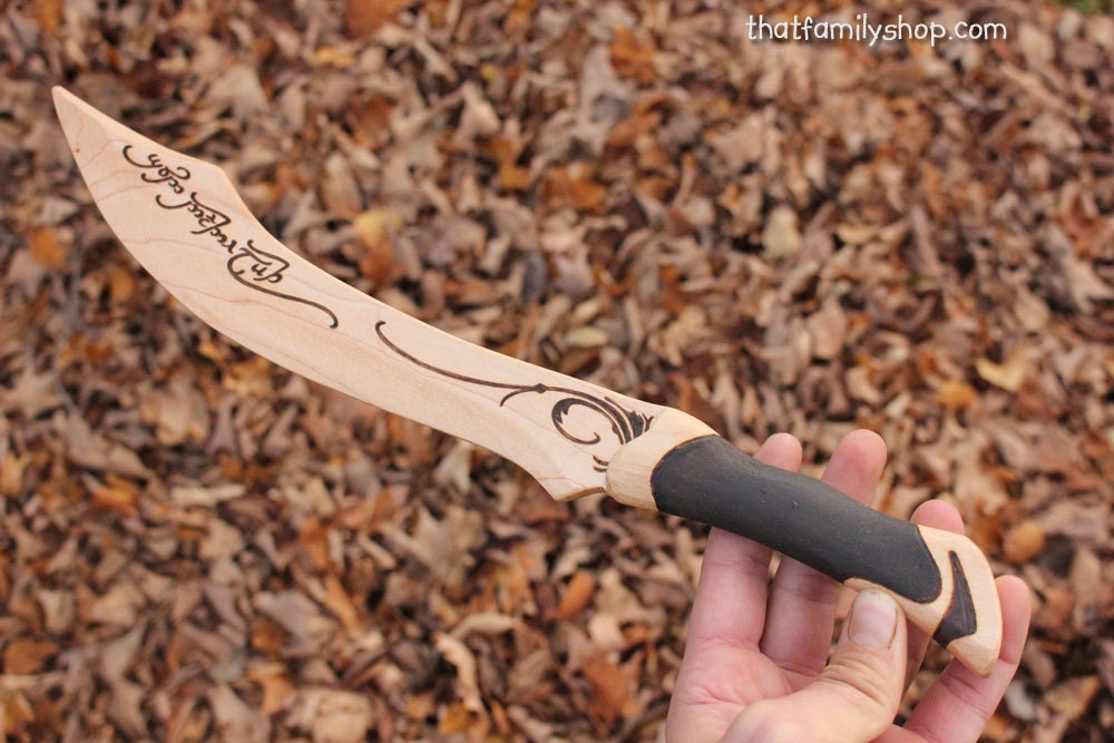 Aragorn Dagger Wooden Lord of the Rings LOTR Prop Movie Costume Knife ...