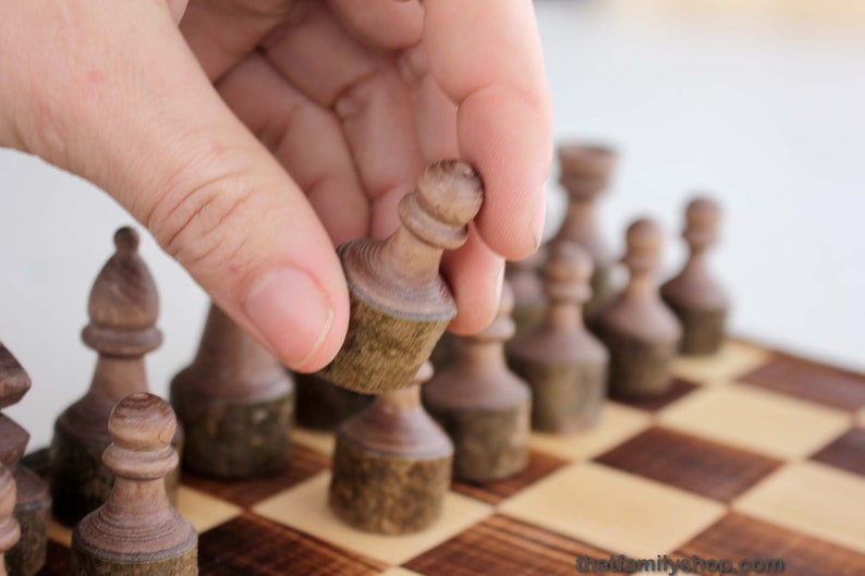 Handmade Rustic Chess Set Rustic Wood Chess Pieces and - Etsy