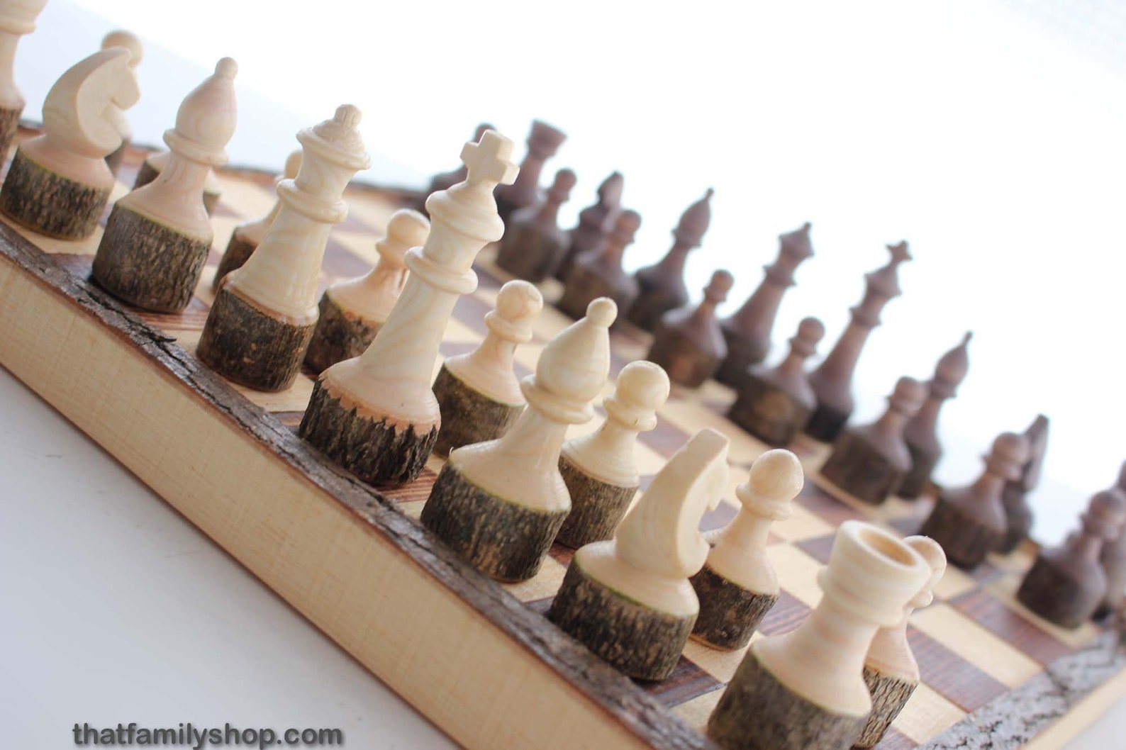 Handmade Rustic Chess Set Rustic Wood Chess Pieces and - Etsy
