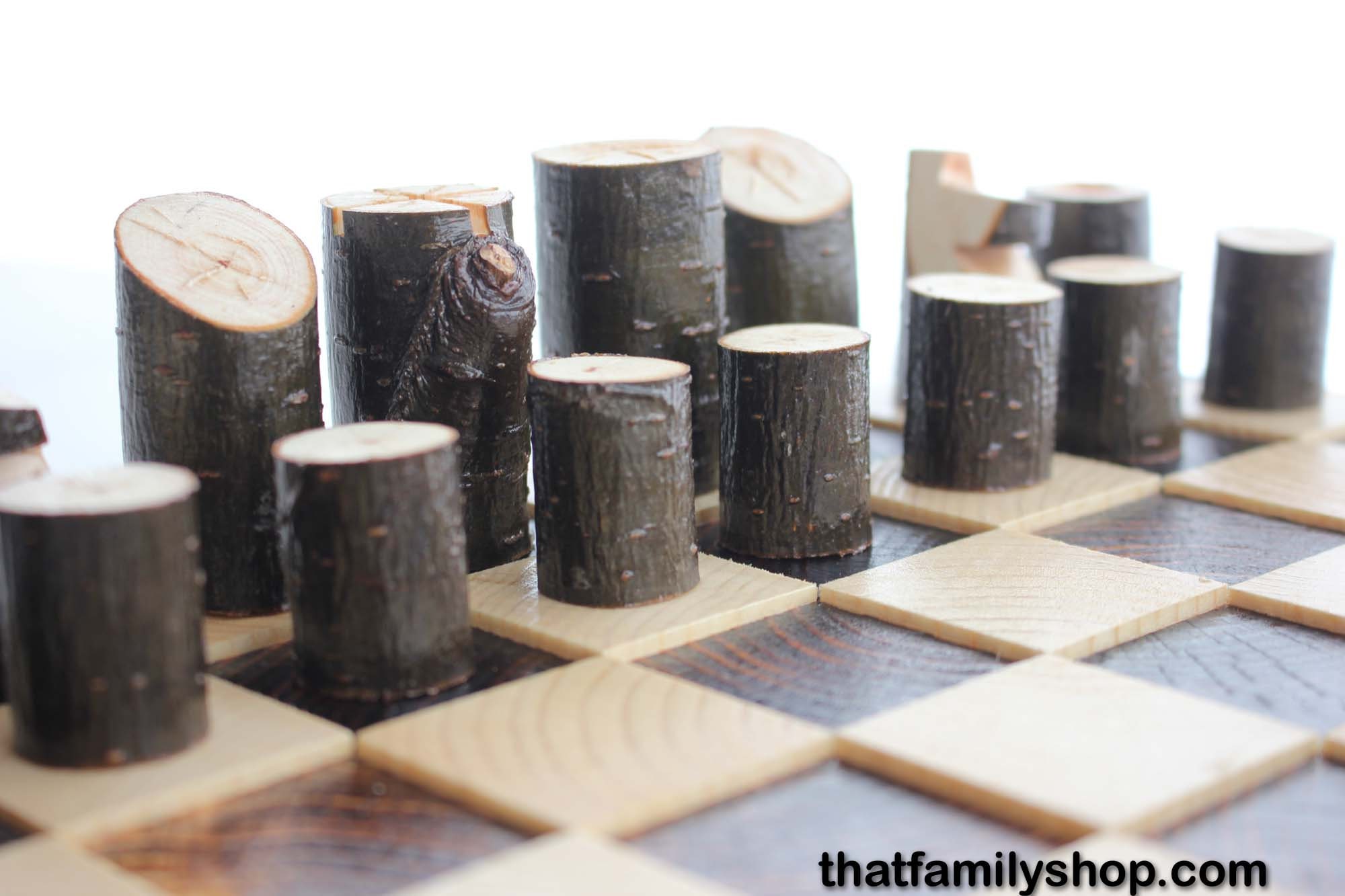 Handcrafted Minimalist Style Log Chess SetUnique Tabletop | Etsy