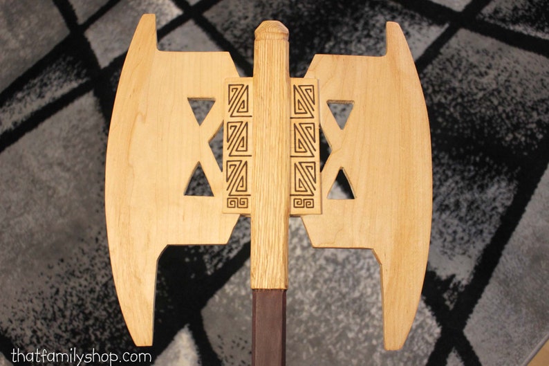 Massive Gimli's Axe Wooden Prop Large Double-bladed Battle Axe LOTR ...
