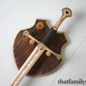 Sword Wall Hanger, Wood Shield Plaque for Prop Weapon Display - Etsy