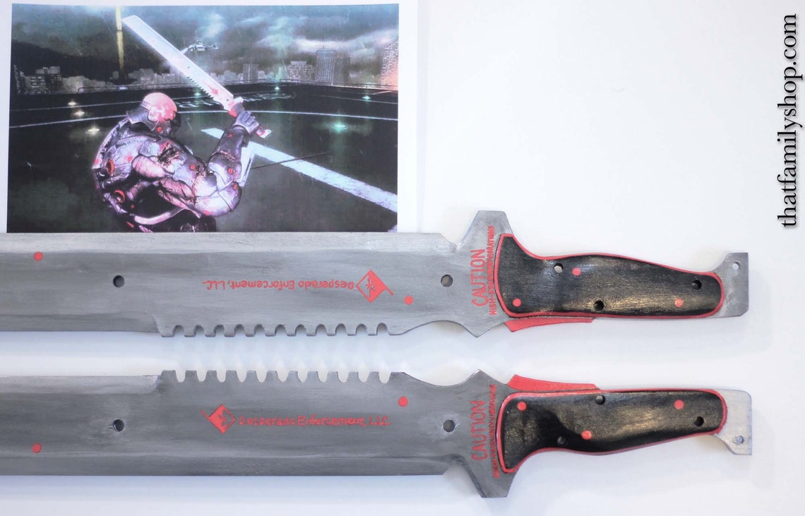 Video Game Sword Prop, Replica of Sundowner's Machetes From Metal Gear ...