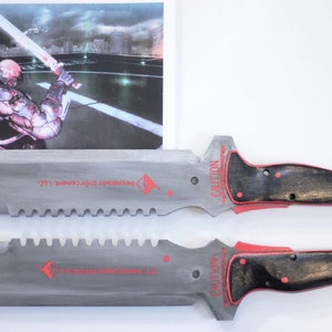 Video Game Sword Prop, Replica of Sundowner's Machetes From Metal Gear ...