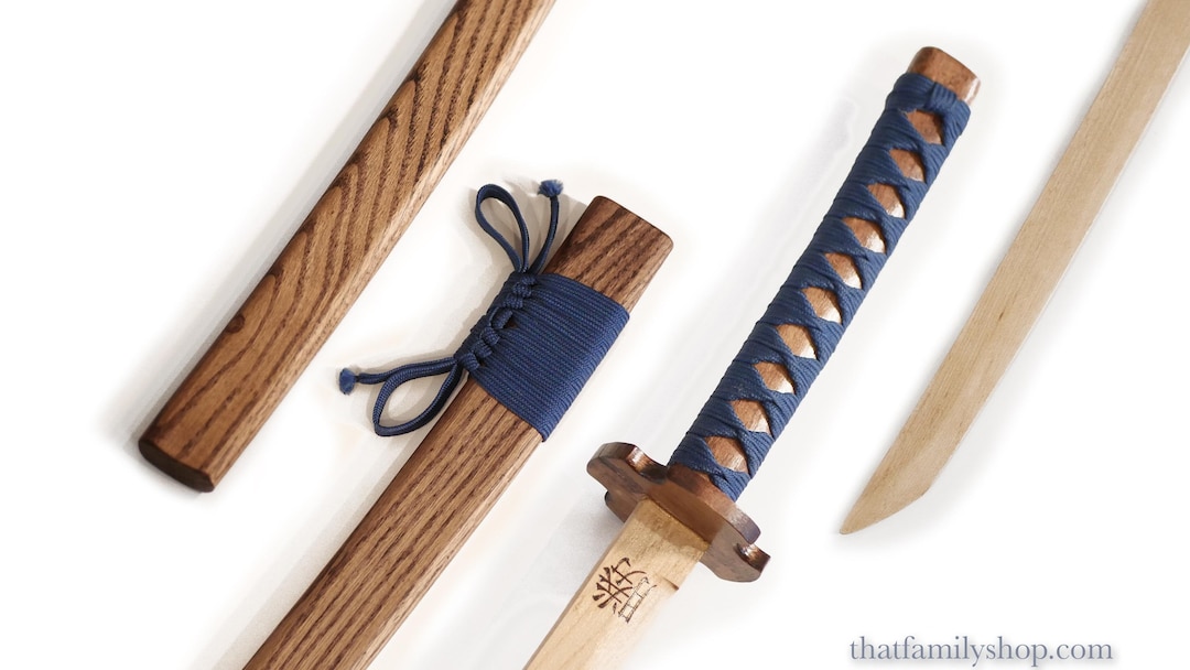Handcrafted Maple and Oak Katana, Multiple Colors Wooden Prop Sword ...