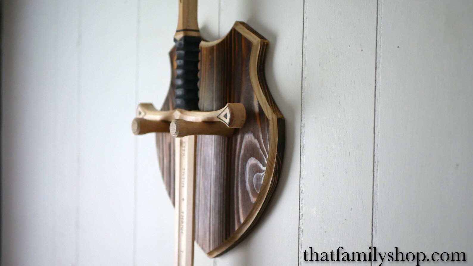 Sword Wall Hanger, Wood Shield Plaque for Prop Weapon Display - Etsy