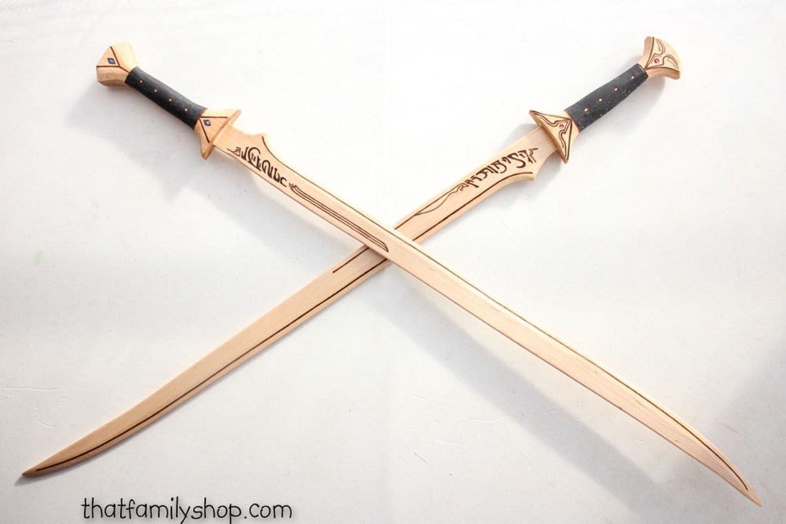 Icingdeath, Twinkle -- Wooden Cosplay Drizzt Do'urden's Scimitar Sword ...