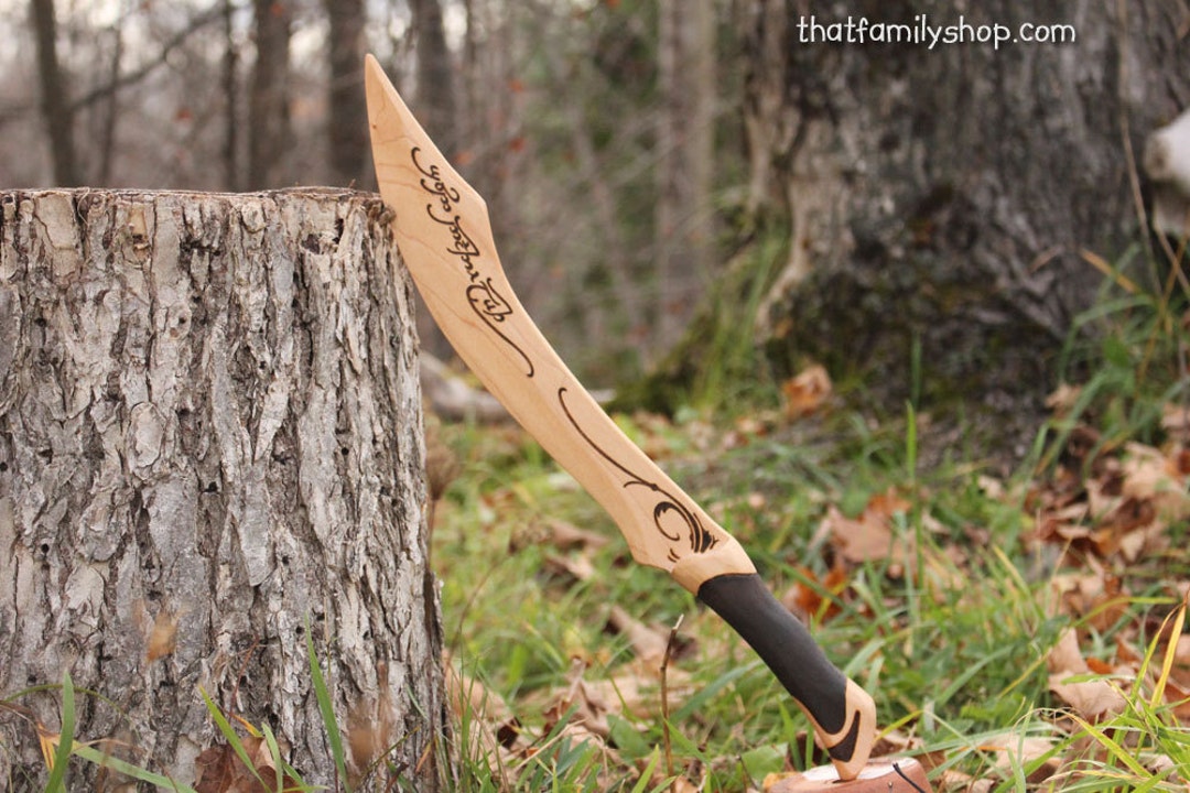 Aragorn Dagger Wooden Lord of the Rings LOTR Prop Movie Costume Knife ...