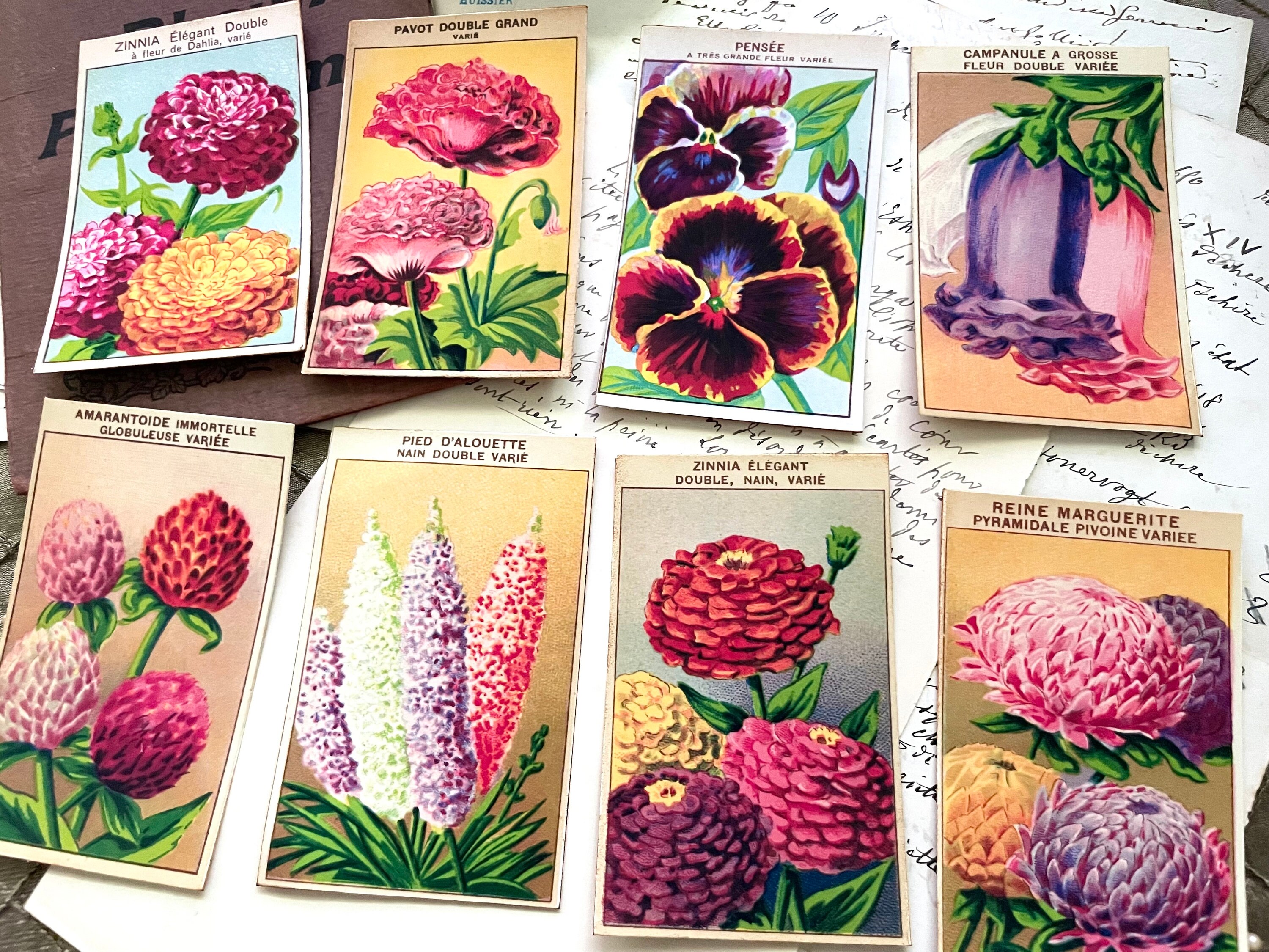 72 Antique French Flower Labels // Vintage Ephemera Download ...