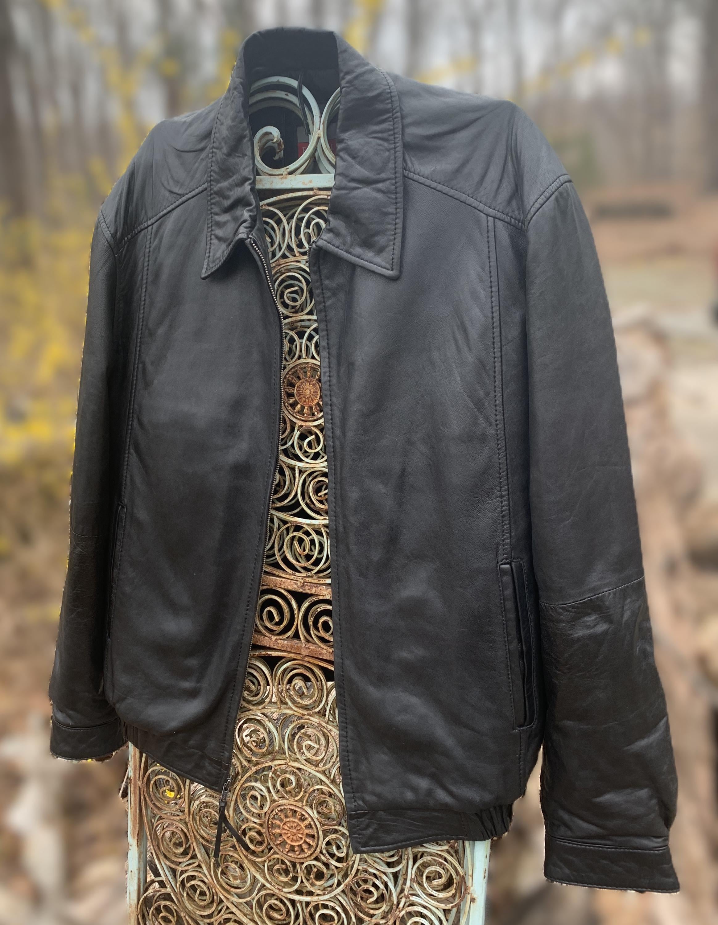90s Leather Bomber - Etsy 90s Leather Bomber - Etsy